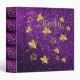 Shiny Gold Stars Purple Glitter Custom Binder | Zazzle