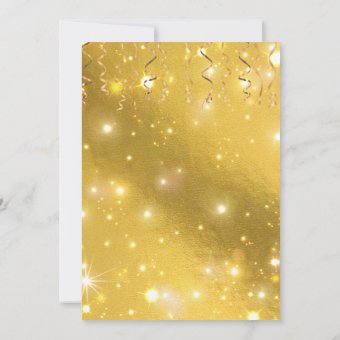 Shiny Golden Glitz Glamour New Year's Eve Party Invitation | Zazzle