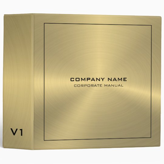 Shiny look metallic gold stainless steel 3 ring binder | Zazzle.com