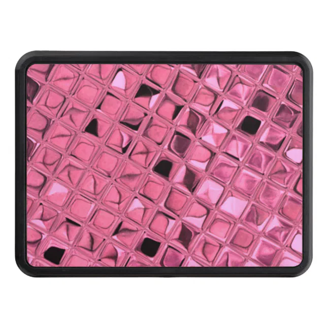 Shiny Metallic Pink Diamond Faux Serpentine Tow Hitch Cover | Zazzle