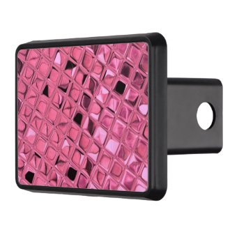 Shiny Metallic Pink Diamond Faux Serpentine Tow Hitch Cover | Zazzle