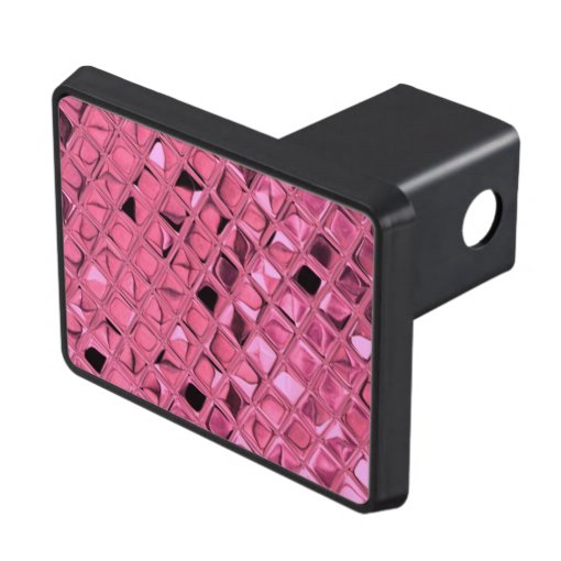 Shiny Metallic Pink Diamond Faux Serpentine Tow Hitch Cover | Zazzle