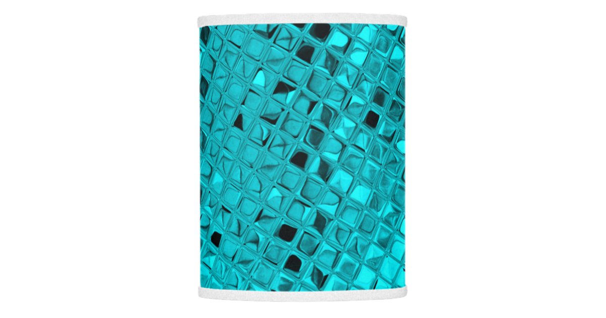 Shiny Metallic Teal Diamond Lamp Shade | Zazzle
