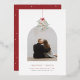 Shiny Mistletoe Magic Minimal Arch Photo Christmas Foil Holiday Card ...