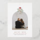 Shiny Mistletoe Magic Minimal Arch Photo Christmas Foil Holiday Card ...