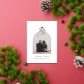 Shiny Mistletoe Magic Minimal Arch Photo Christmas Foil Holiday Card ...