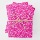 Shiny Pink Glitter Wrapping Paper Sheets | Zazzle