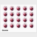 Shiny Red Cherry Delight Classic Round Sticker | Zazzle