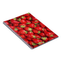 Shiny Red Strawberries Notebook | Zazzle