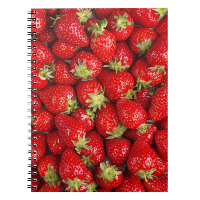 Shiny Red Strawberries Notebook | Zazzle