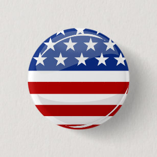 American Flag Buttons & Pins - No Minimum Quantity | Zazzle