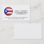 Shiny Round Puerto Rican Flag Business Card | Zazzle