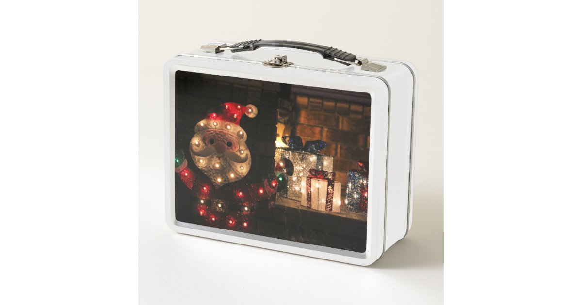 Shiny Santa Metal Lunch Box | Zazzle