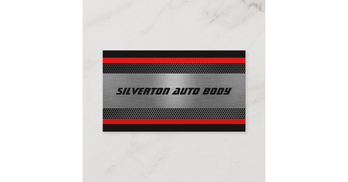 Shiny Silver, Chrome Look Business Card | Zazzle
