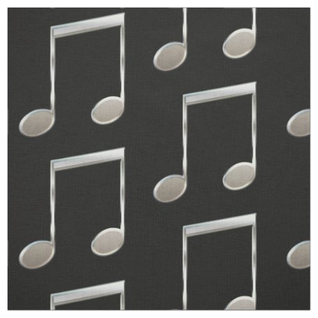 Fancy Music Notes Fabric | Zazzle
