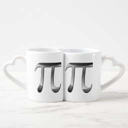 Shiny Silver Pi Symbol Coffee Mug Set | Zazzle