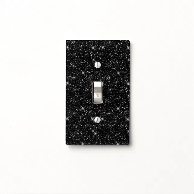 Shiny Sparkle Black Universe Lover Stars Astrology Light Switch Cover ...
