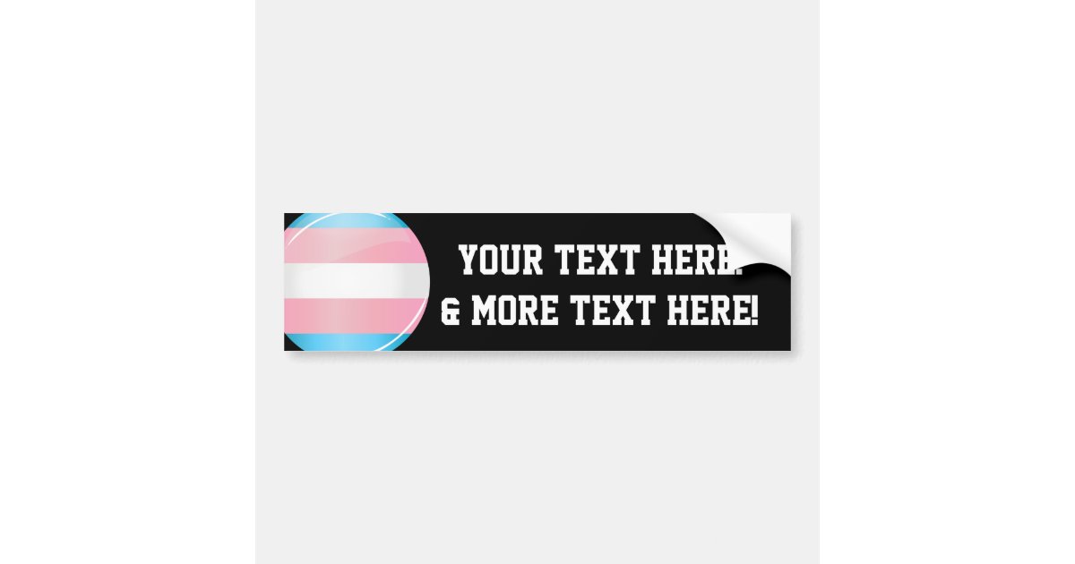 Shiny Transgender Pride Flag Bumper Sticker | Zazzle
