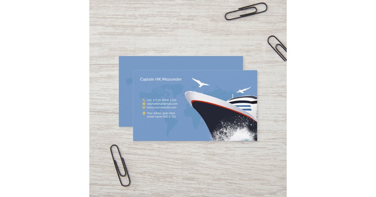 Ship Captain Business Card | Zazzle