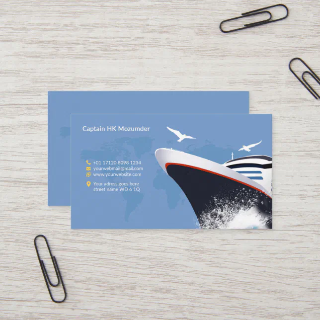 Ship Captain Business Card | Zazzle