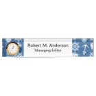 Ship Captain Nautical Blue and White Sailor Name Plate | Zazzle