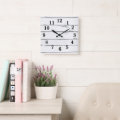 Shiplap Rustic Farmhouse Square Wall Clock | Zazzle
