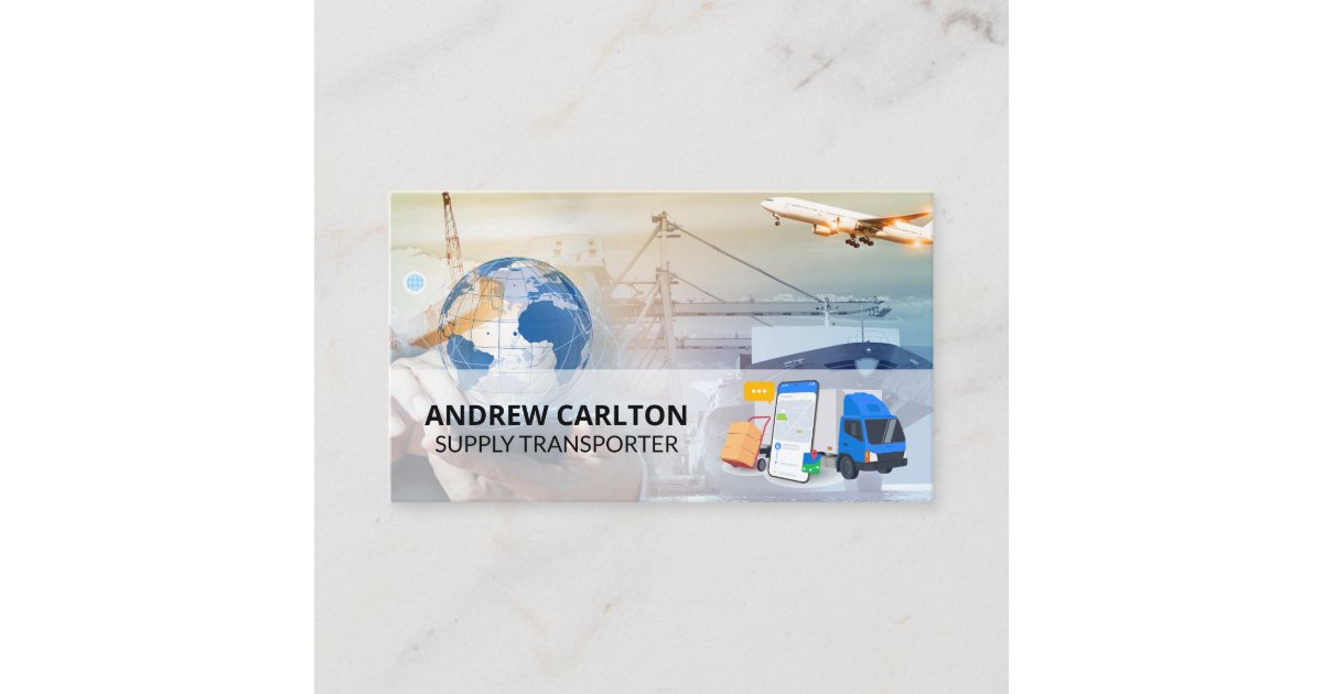 Shipping Air Boat Trucking Freight Business Card | Zazzle
