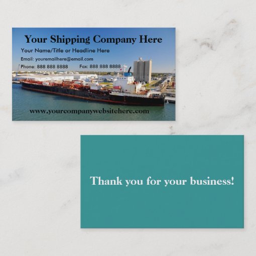 Shipping Company Business Card | Zazzle