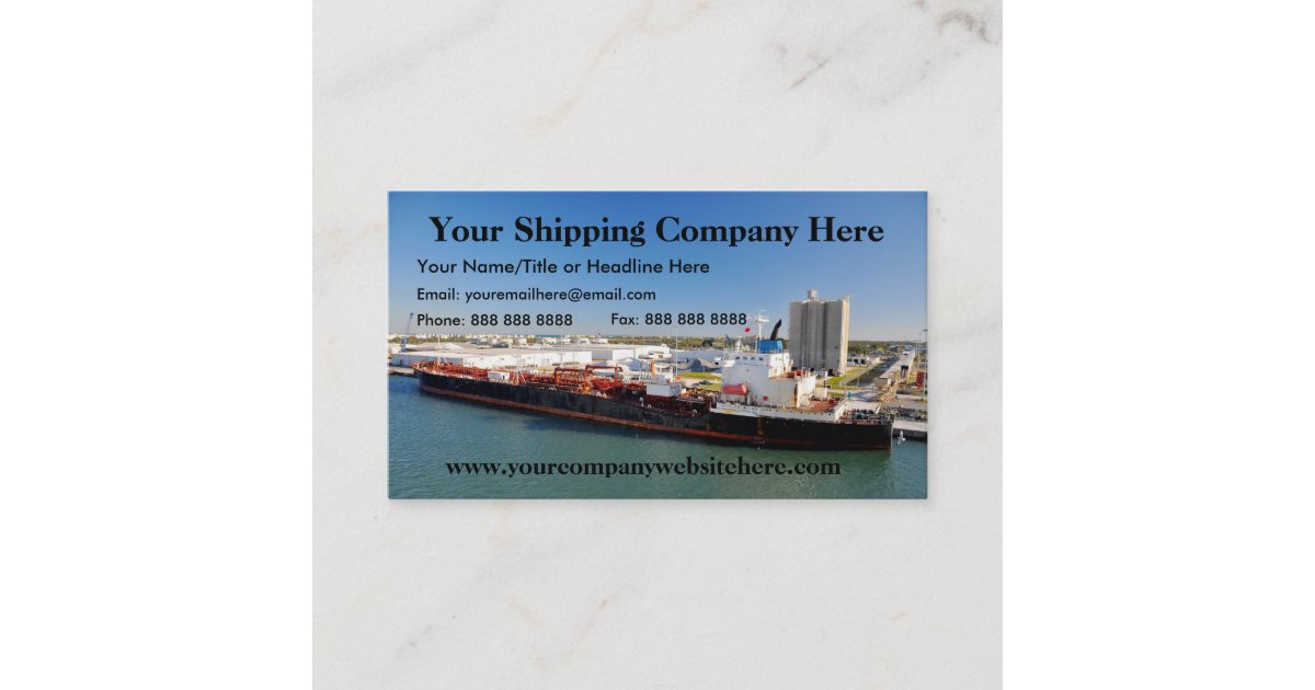 Shipping Company Business Card | Zazzle