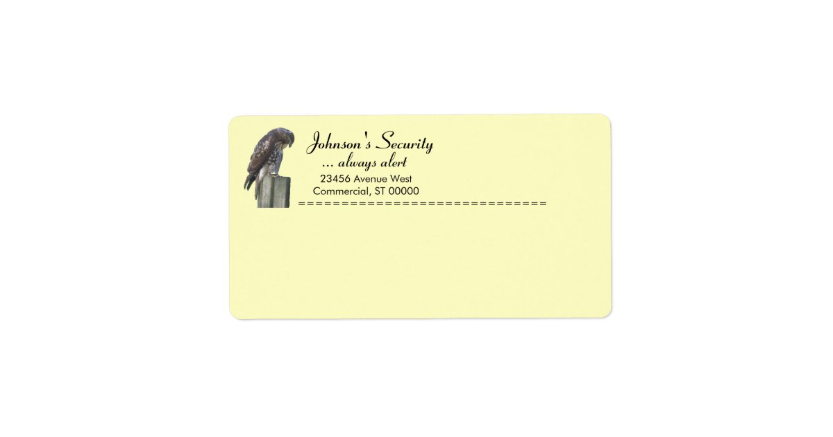 Shipping Label - Falcon | Zazzle