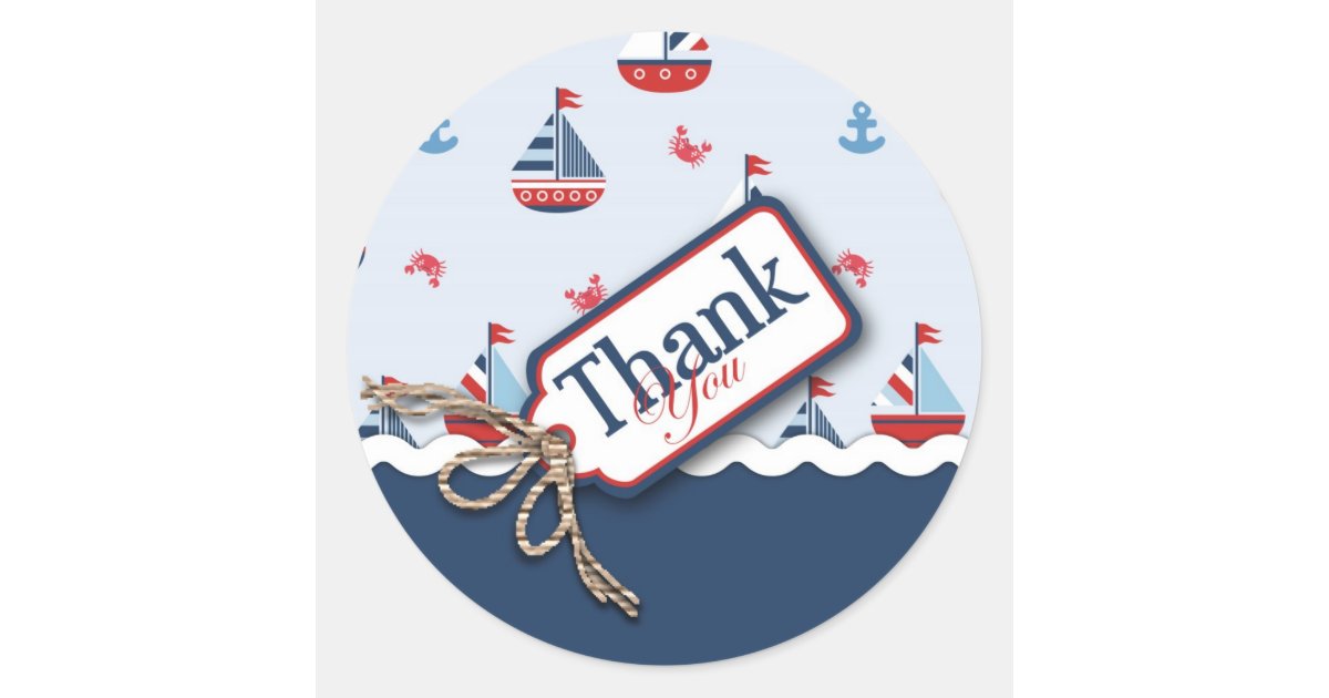 Ships Ahoy! TY Sticker | Zazzle