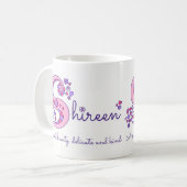 Shireen name meaning decorative S monogram mug | Zazzle