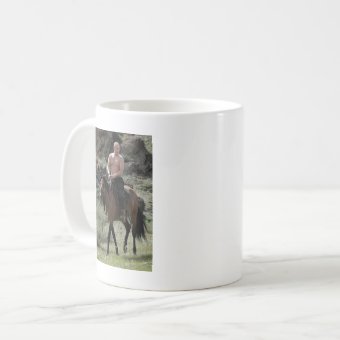 Shirtless Putin Rides a Horse Coffee Mug | Zazzle