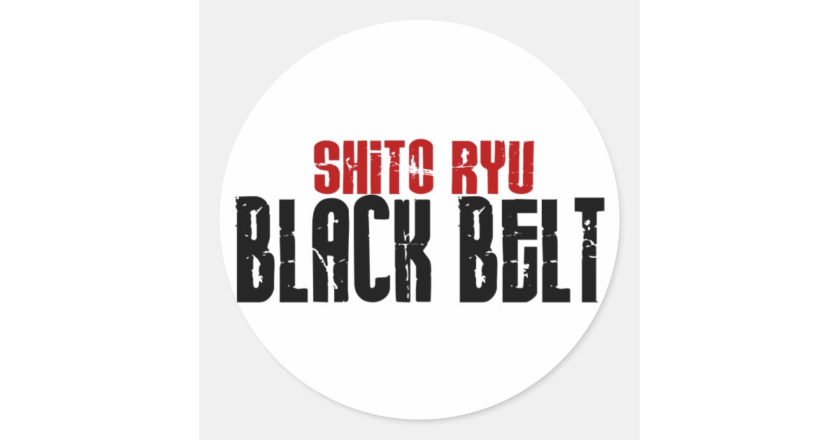 Shito Ryu Black Belt Karate Classic Round Sticker | Zazzle