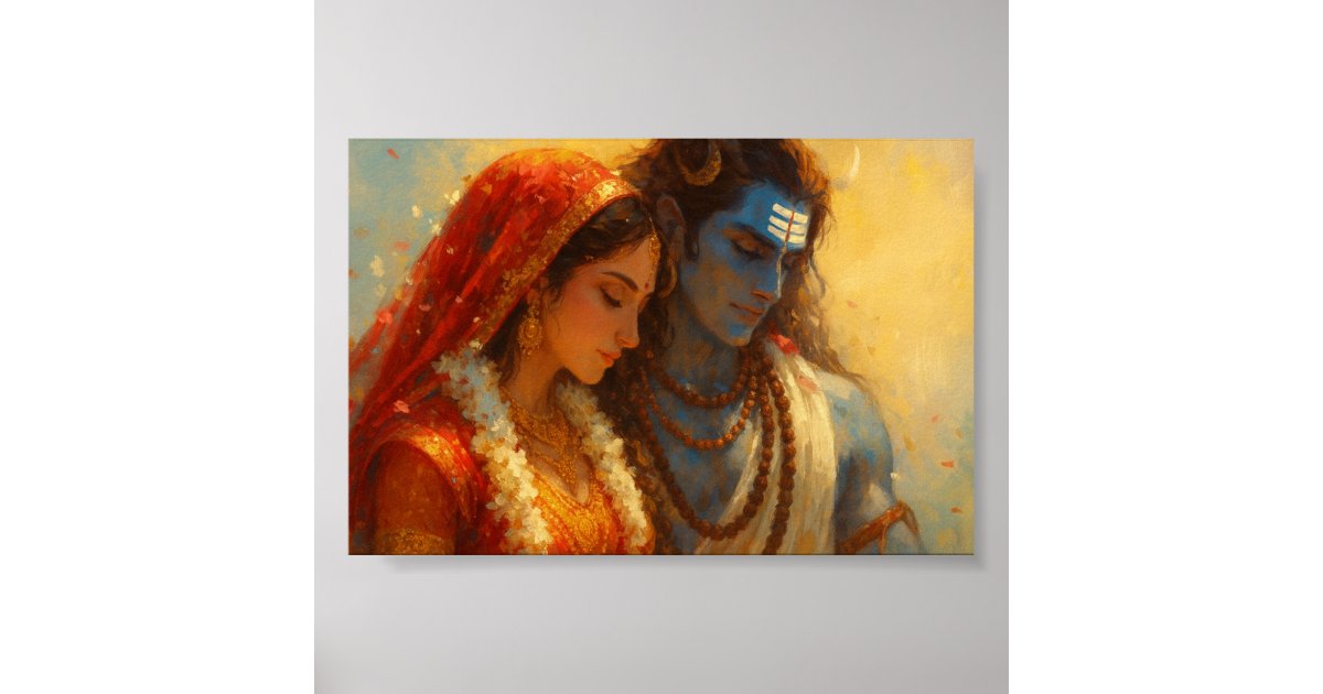 Shiva and Shakti Poster | Zazzle