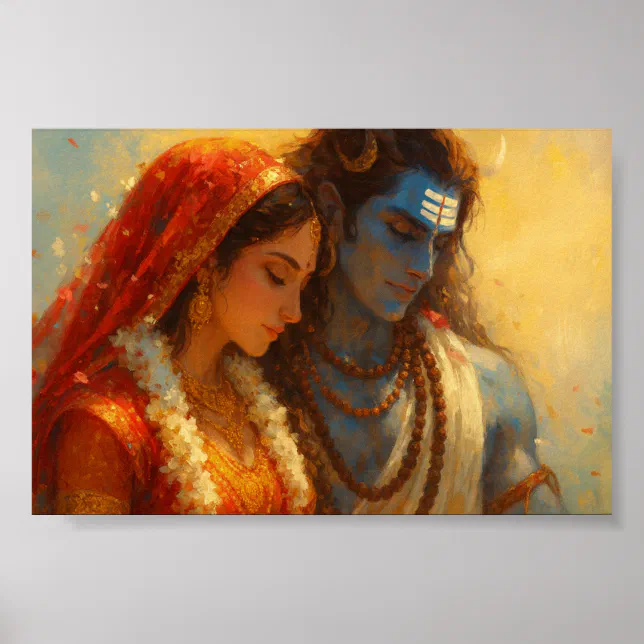 Shiva and Shakti Poster | Zazzle