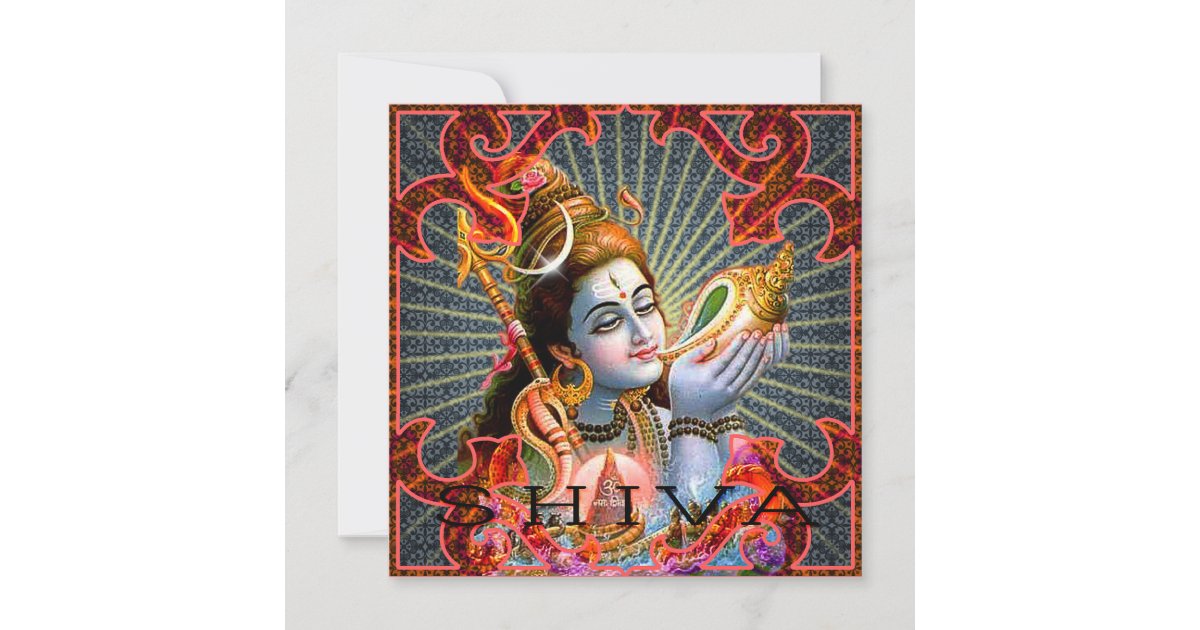 SHIVA card, greeting, invitation | Zazzle