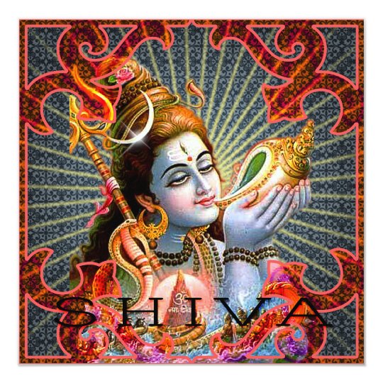 SHIVA card, greeting, invitation | Zazzle.com