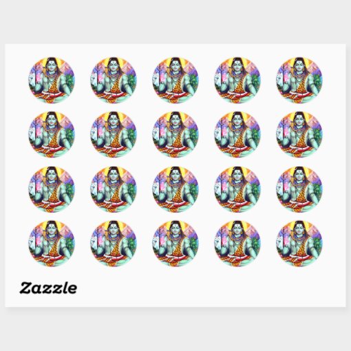 Shiva-Hindu Asian Indian God शिव Classic Round Sticker | Zazzle