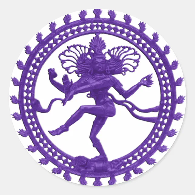 Shiva the Cosmic Dancer Classic Round Sticker | Zazzle