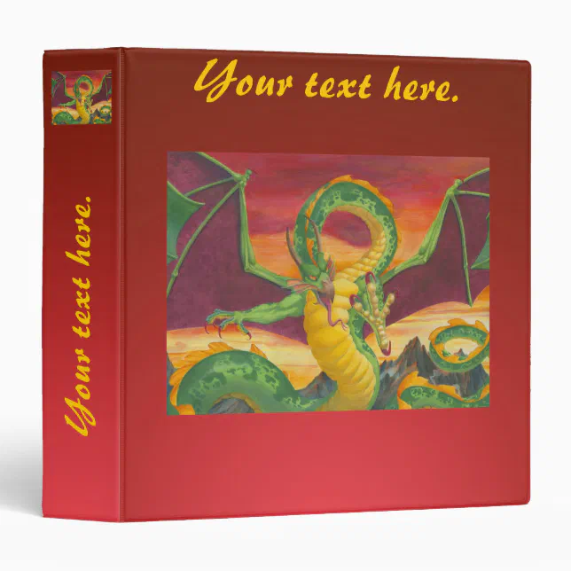 Shivan Dragon Redesign 3 Ring Binder | Zazzle