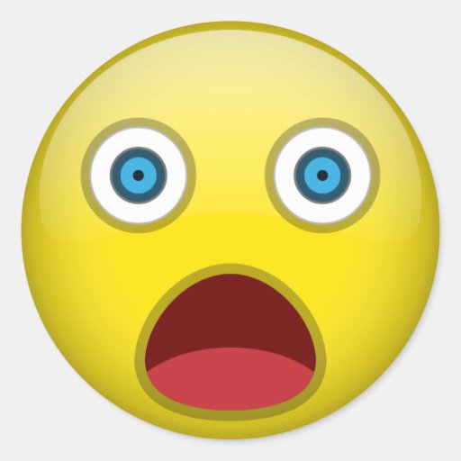 Shocked Classic Round Sticker | Zazzle