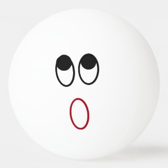 Shocked Face Ping Pong Ball | Zazzle