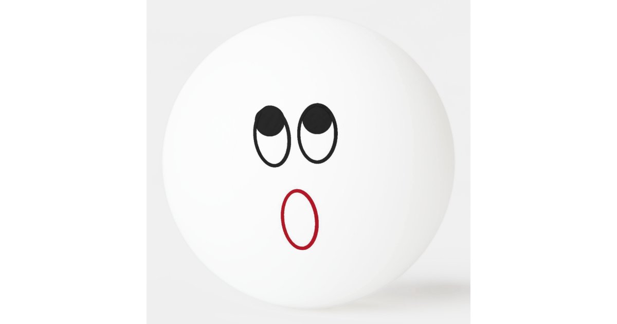 Shocked Face Ping Pong Ball | Zazzle