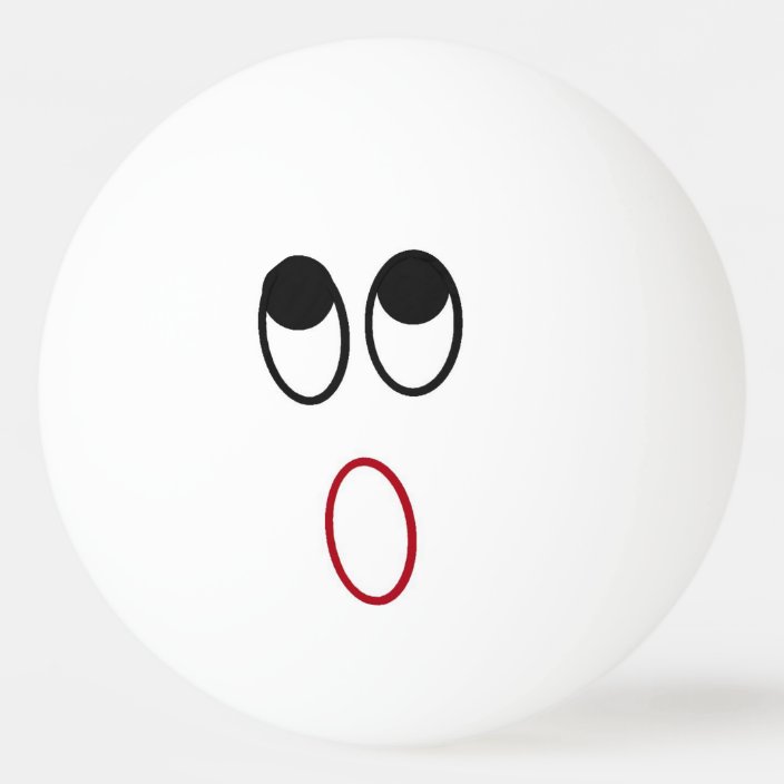 Shocked Face Ping Pong Ball | Zazzle.com