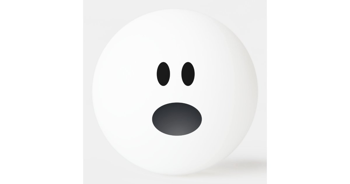 Shocked Face Ping Pong Ball | Zazzle