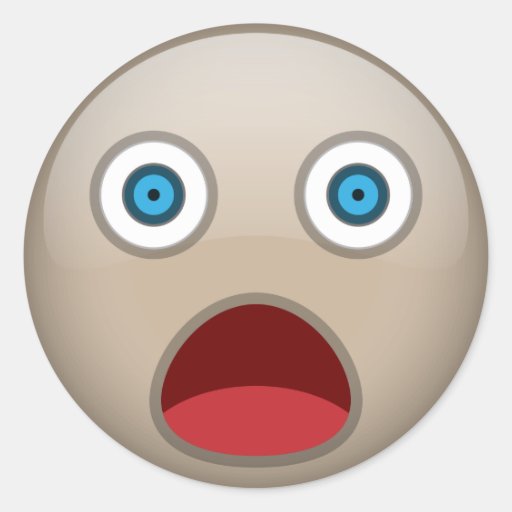 Shocked Round Sticker | Zazzle