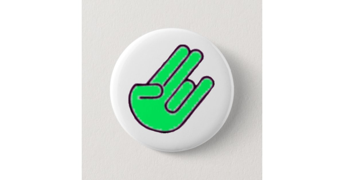 Shocker Hand Symbol Pinback Button | Zazzle