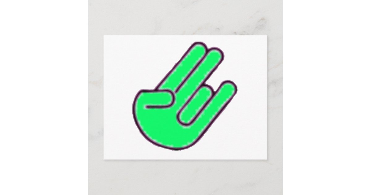 Shocker Hand Symbol Postcard | Zazzle