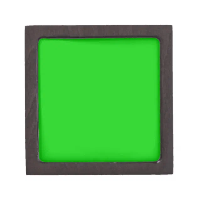 Shocking Green Background template - customise own Jewelry Box | Zazzle
